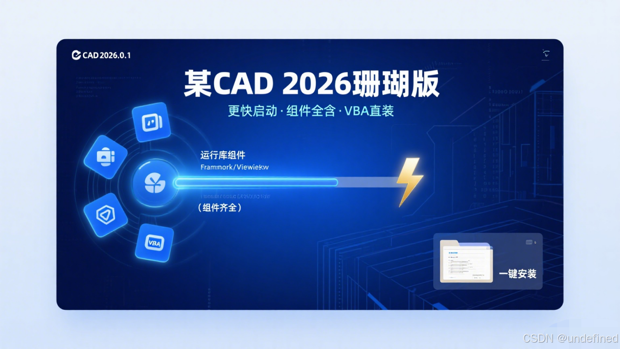 某 CAD 2026 珊瑚版：启动更快，带运行库，VBA 能直装？_cad2026珊瑚-CSDN博客