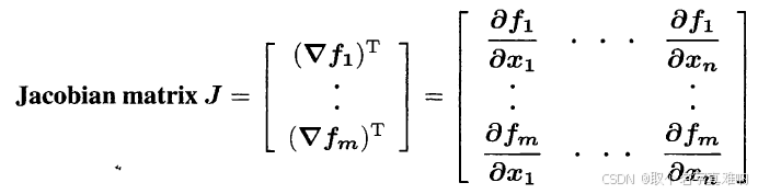 Jacobian matrix & hassian matrix-CSDN博客