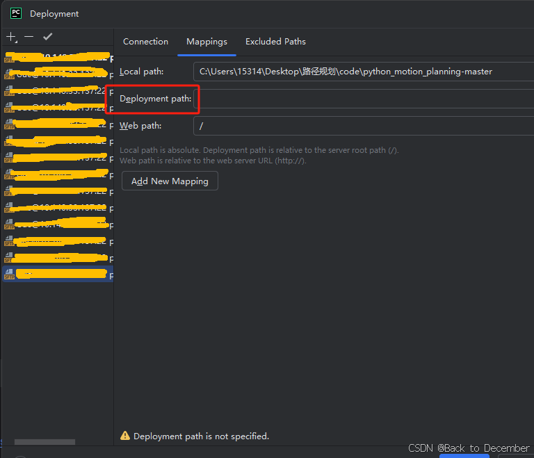 pycharm连接服务器映射路径_pycharm如何修改sync folders-CSDN博客