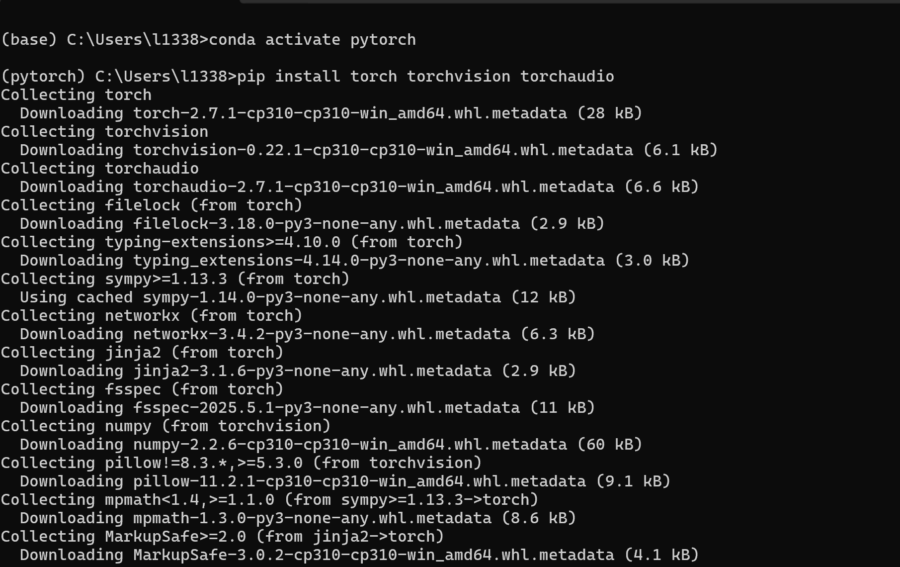 Pytorch的安装（CPU版本）_安装cpu版本的pytorch-CSDN博客