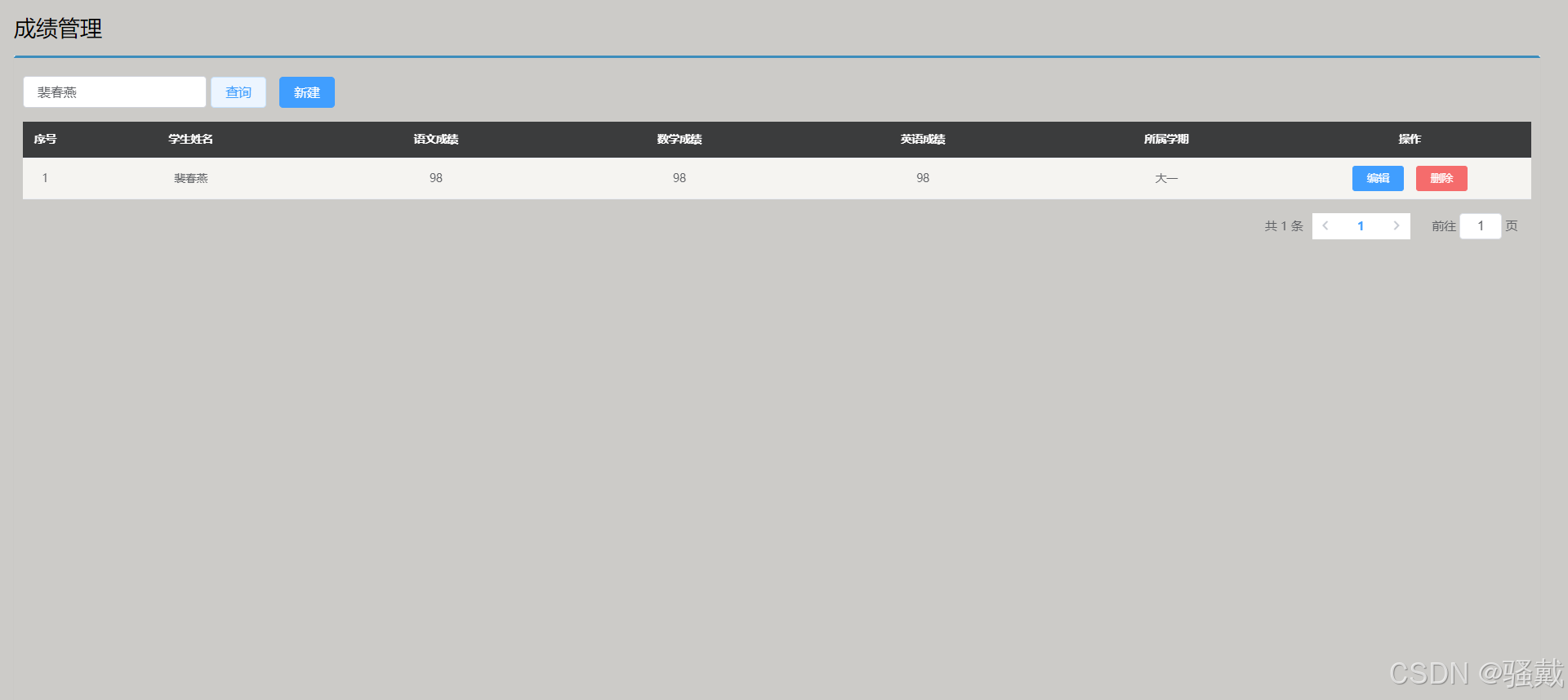 成绩管理系统【springbootvue】（java课设） Csdn博客