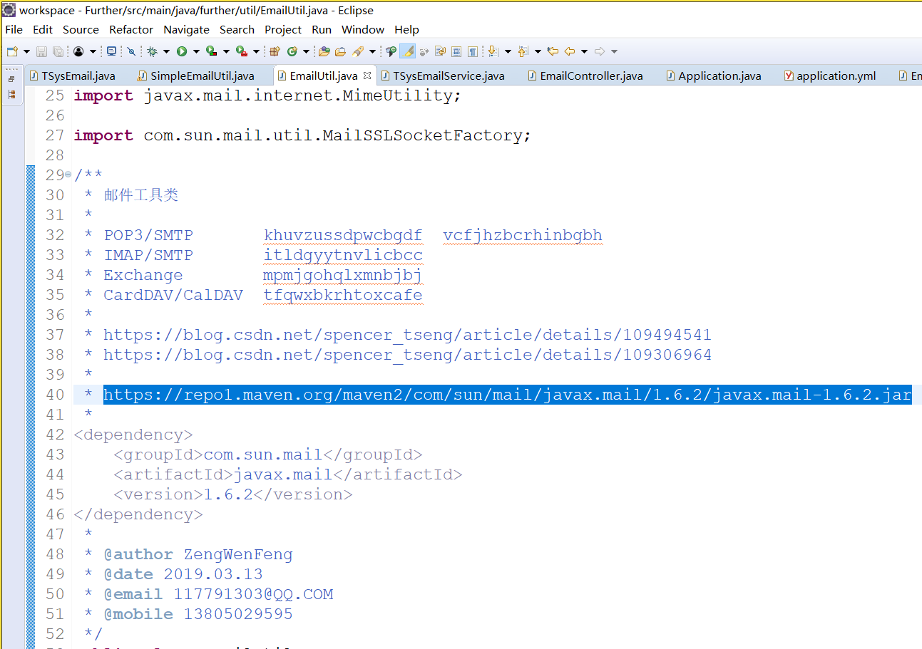 javax.mail.MessagingException: Could not connect to SMTP host: smtp.qq ...