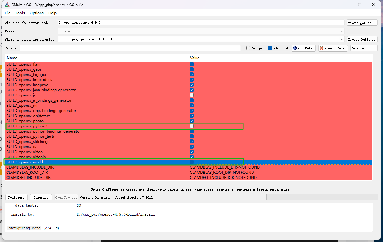 Win11中CMake+VS2022编译OpenCV+OpenCV_Contrib_win11 编译opencv-CSDN博客