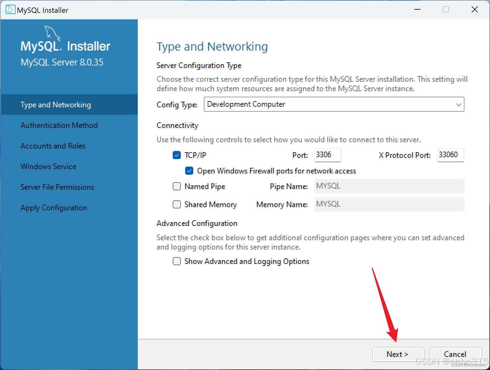 MySQL 8.0.35在Windows 11下的安装配置_win11安装mysql8-CSDN博客