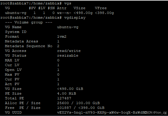 ubuntu系统盘扩容_ubuntu--vg-ubuntu--lv只有100g-CSDN博客