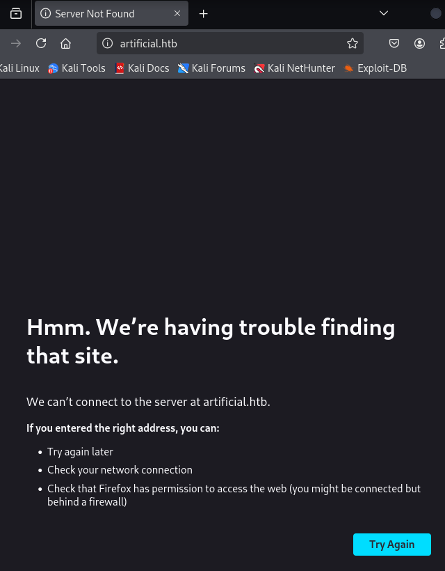 Artificial-Linux【easy】- HTB_protocol: only thing after zfin should be ...