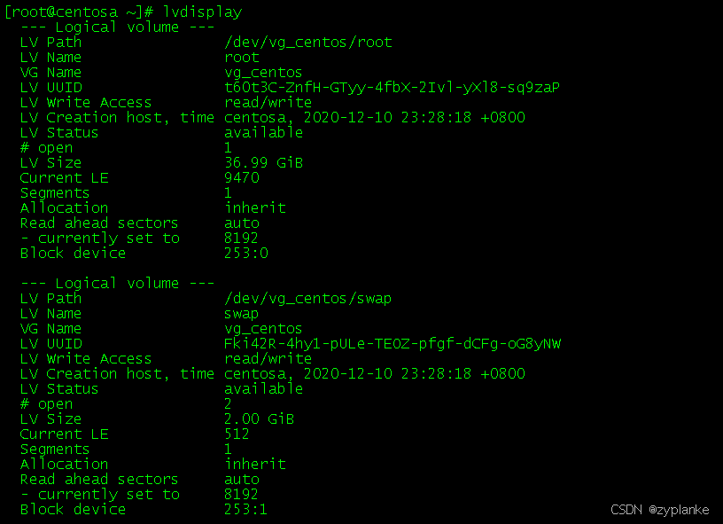 VMware CentOS Linux磁盘空间扩容过程详解_insufficient free space: 2560 extents needed, but -CSDN博客