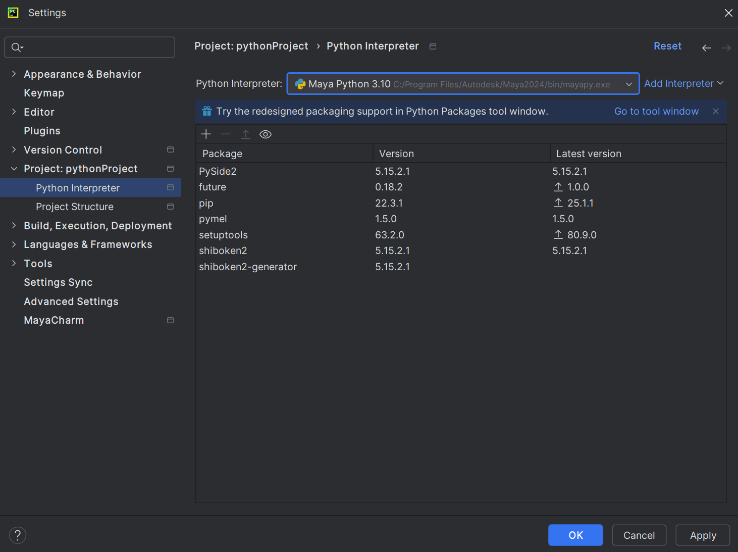 [TA学习笔记] - Maya2024 + PyMel + PyCharm工具开发环境搭建全过程_maya pymel-CSDN博客