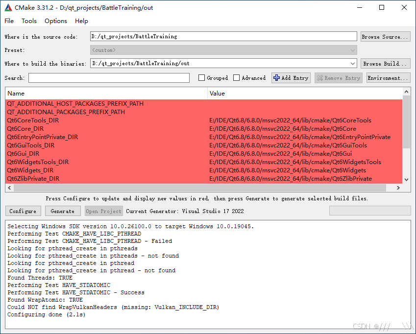Qt CMake项目 生成 Visual Studio 2022（.sln）解决方案_cmake sln-CSDN博客