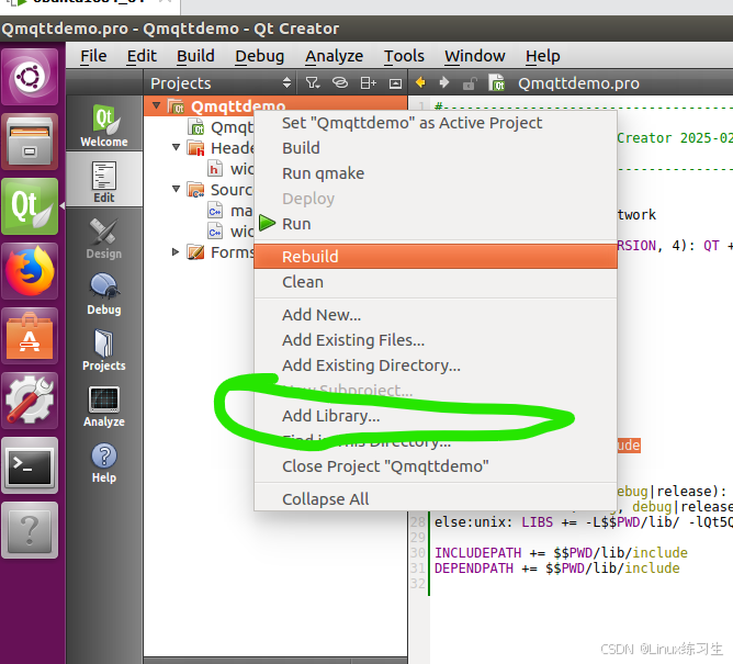 基于Ubuntu系统，在qt上部署第三方库qmqtt，适用于所有qt版本_qt mqtt库-CSDN博客