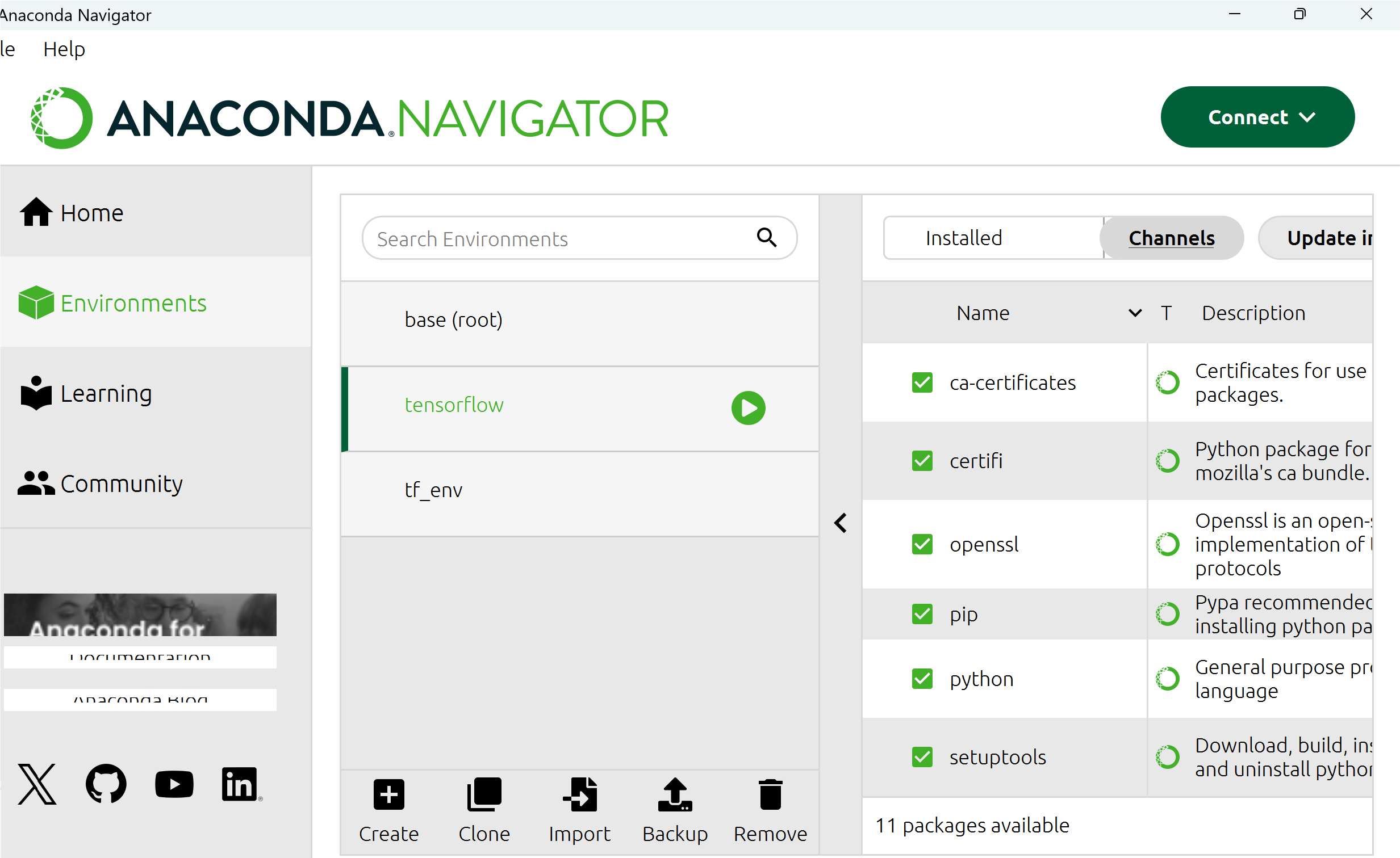 通过anaconda配置虚拟环境解决tensorflow版本不匹配python3.8以上_tensorflow对应python版本-CSDN博客