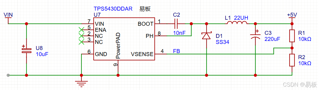一款经典BUCK DCDC降压芯片TPS5430适合24V转5V转12V及其电路图_24v转5v降压芯片-CSDN博客