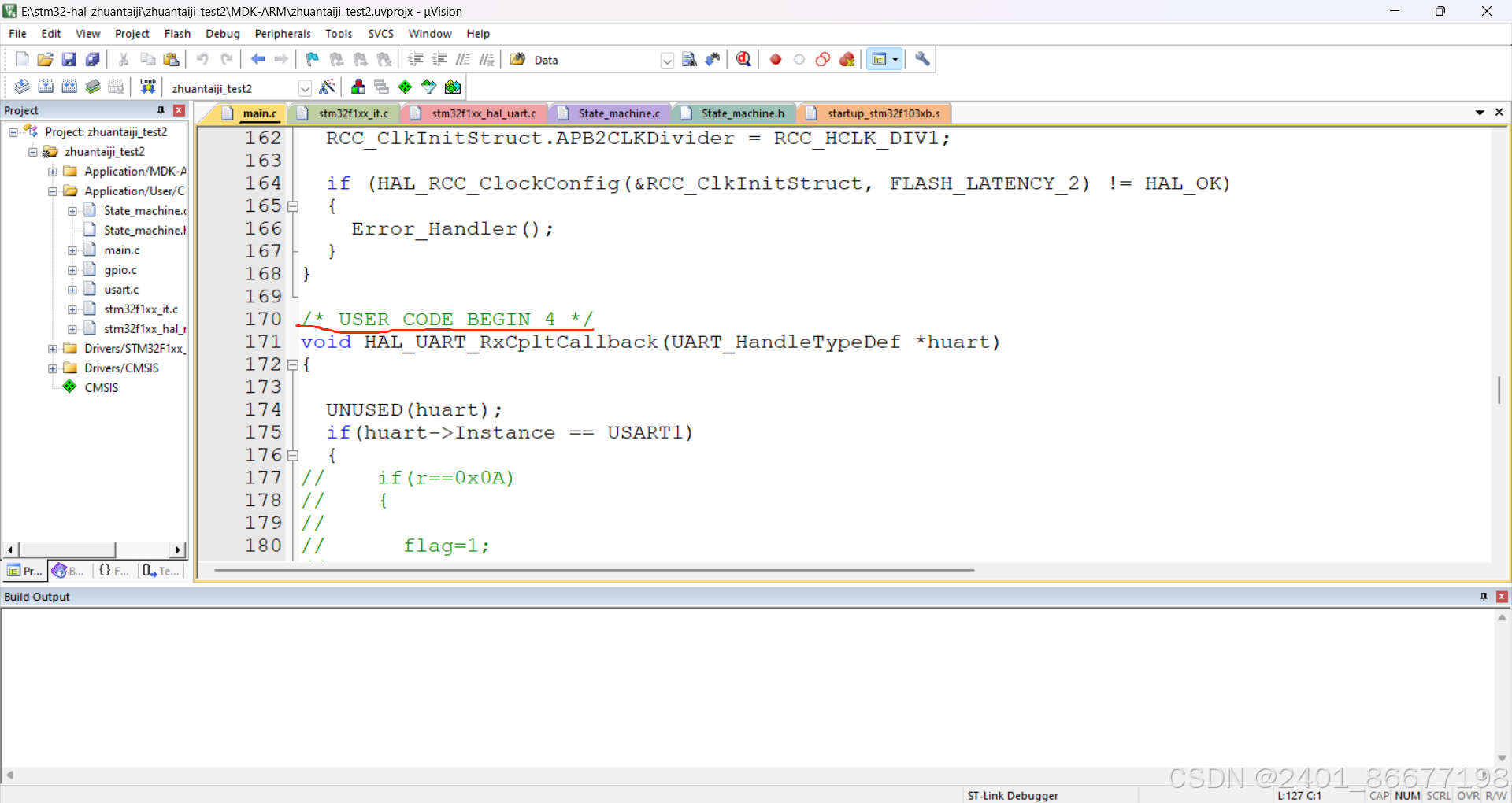 STM32F103C8T6 hal库基于UART串口通信中断，所编写的状态机，可用于接收数据包并解包_stm32f103c8t6 uart3-CSDN博客