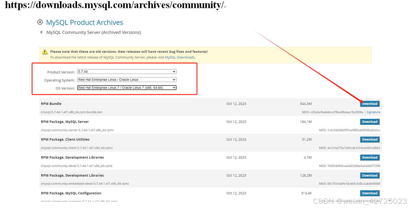 linux 系统搭建 mysql 5.7.44 步骤详细 ！！！_linux安装mysql5.7.44-CSDN博客