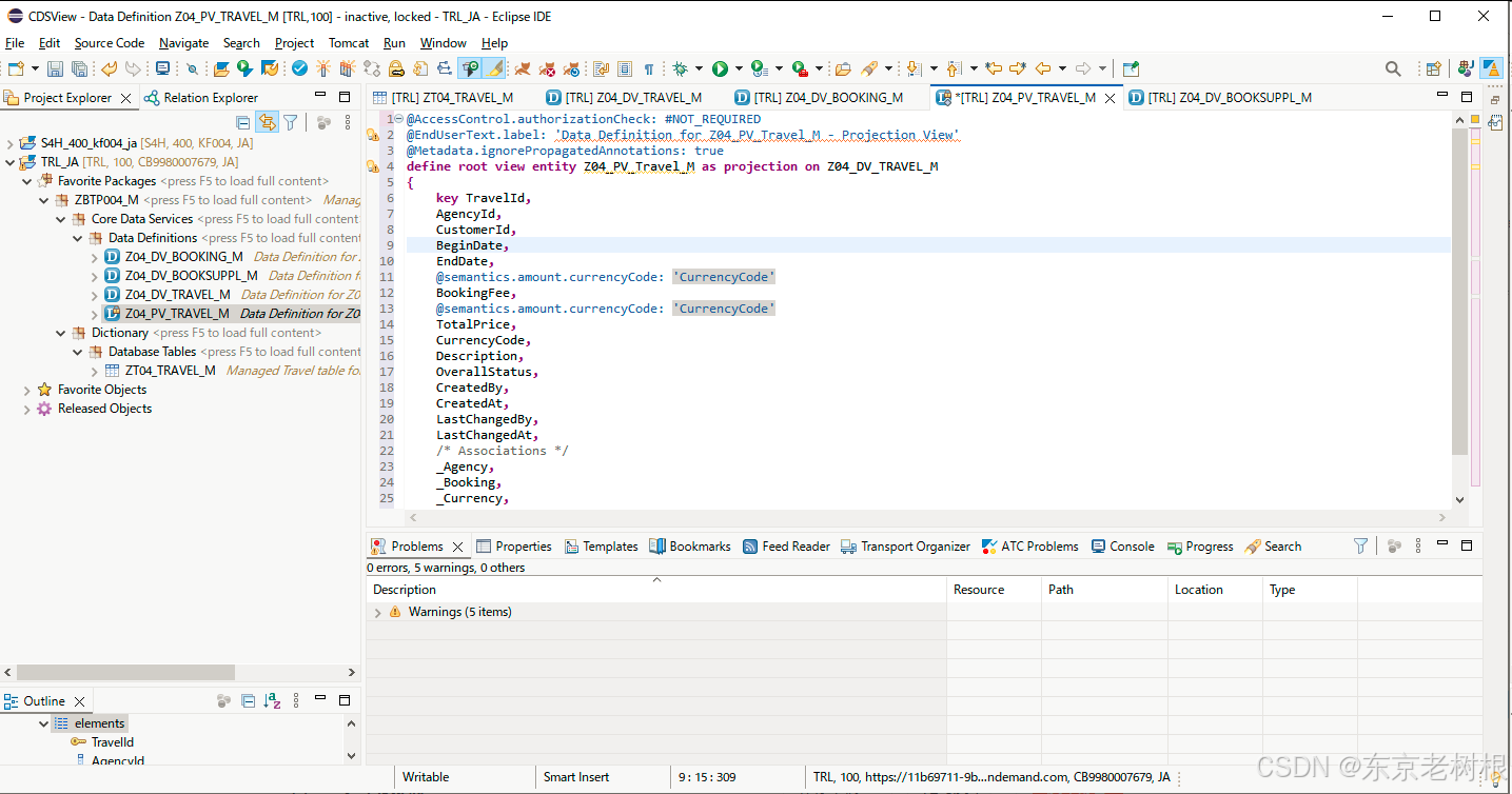 SAP学习笔记 - 开发44 - RAP开发 Managed App 建 Projection View，Provider Contract ...