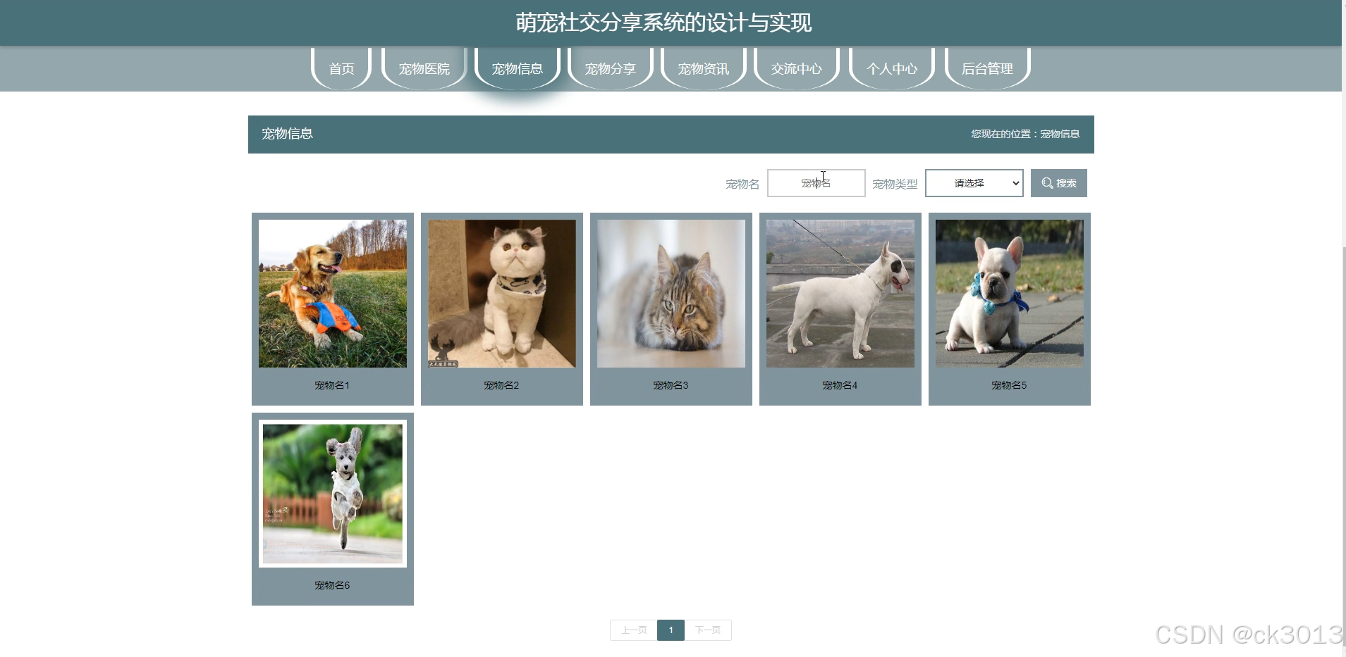 Springboot萌宠社交分享系统的设计与实现hfdwz宠物社交系统的设计 Csdn博客