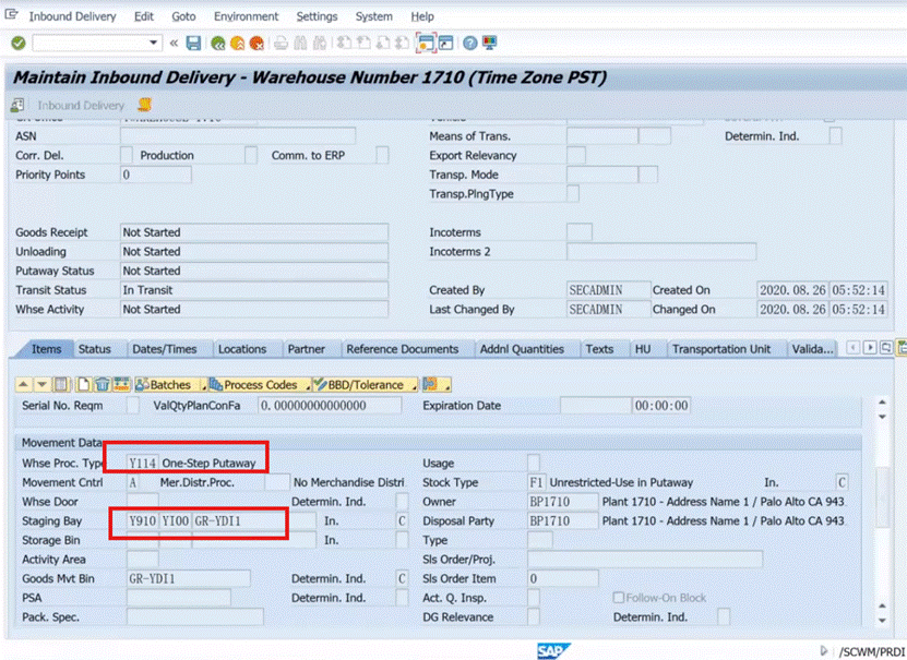 SAP EWM学习笔记之EWM里面的INBOUND DELIVERY_sap 中inbound delivery表中哪个是shipment number-CSDN博客