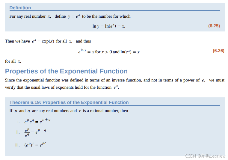微积分复习笔记 Calculus Volume 1 - 6.7 Integrals, Exponential Functions, and Logarithms-CSDN博客