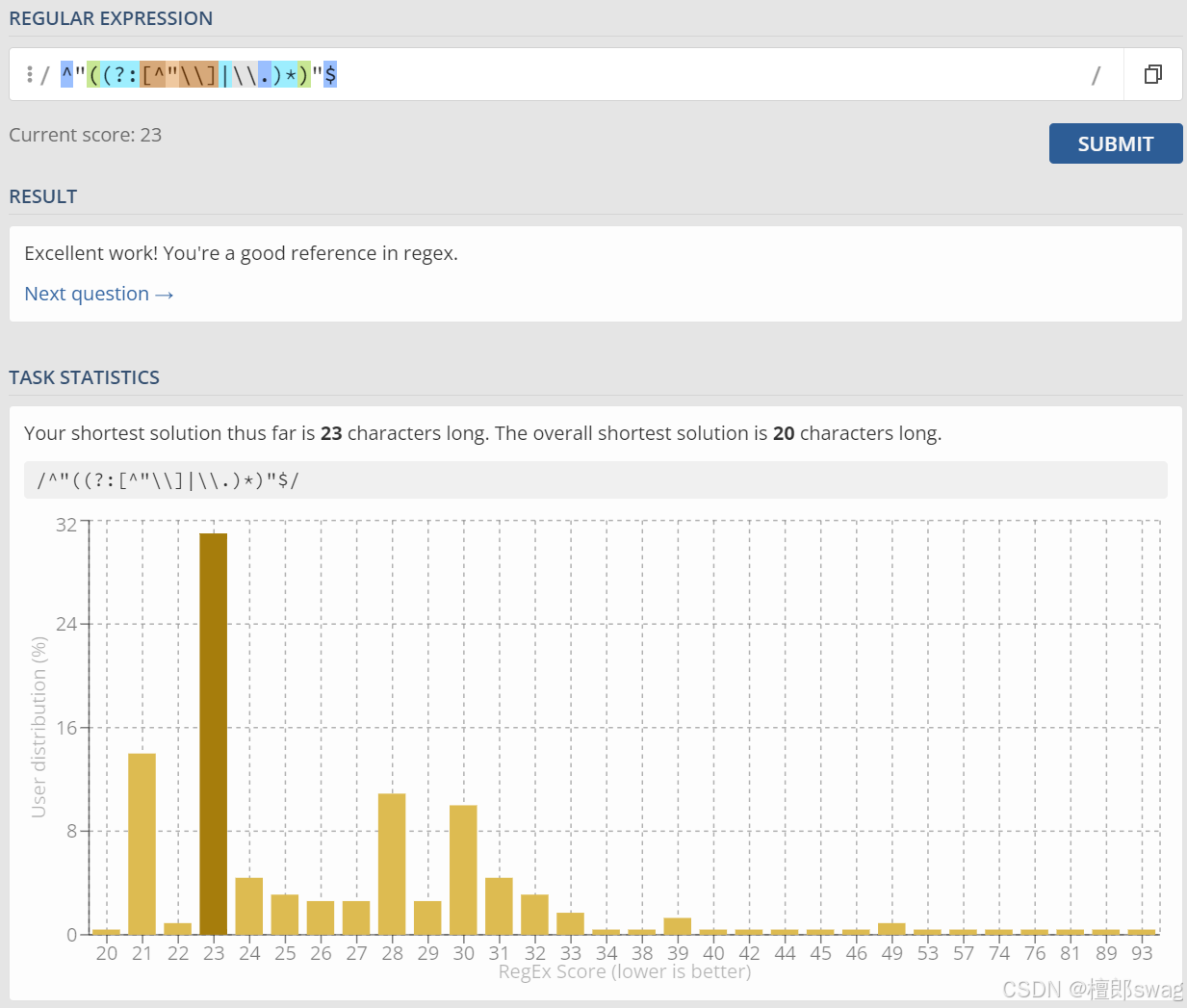 regex101网站Regex Quiz练习答案及笔记分享_check if a string contains the word word in it (ca-CSDN博客