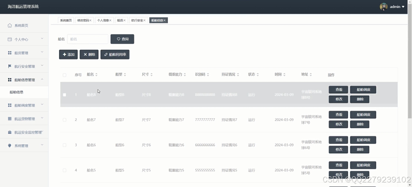352基于java ssm springboot海洋船舶航运航行管理系统船舶调度航运货物航运安全监控（源码+文档+运行视频+讲解视频）_船员管理系统实现代码-CSDN博客