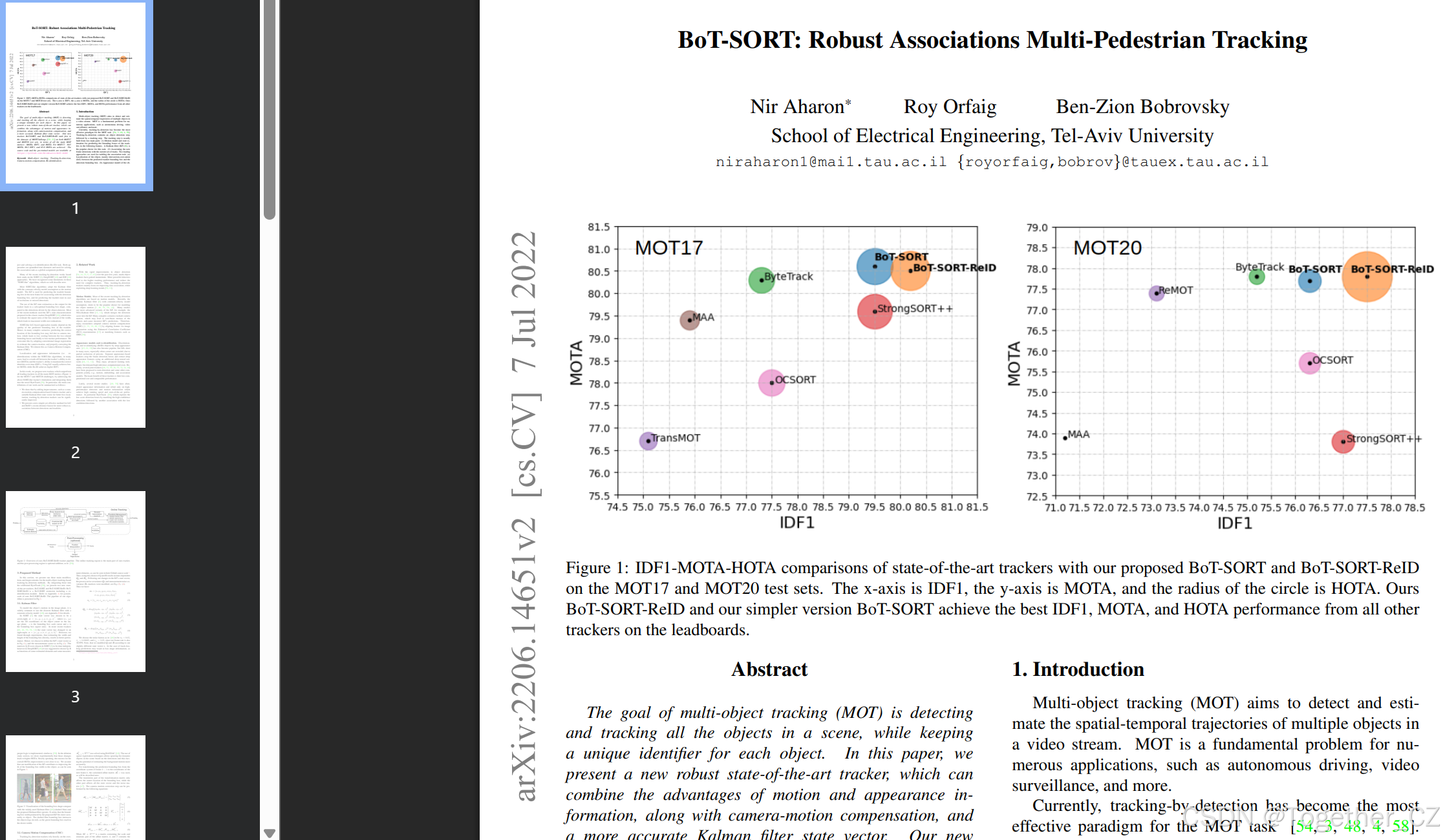 BoT-SORT: Robust Associations Multi-Pedestrian Tracking——鲁棒关联多行人跟踪-CSDN博客