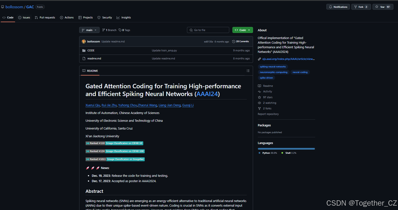 GAC：Gated Attention Coding for Training High-performance and Efficient SNNs——基于门控注意力编码的高性能高效脉冲神经 ...