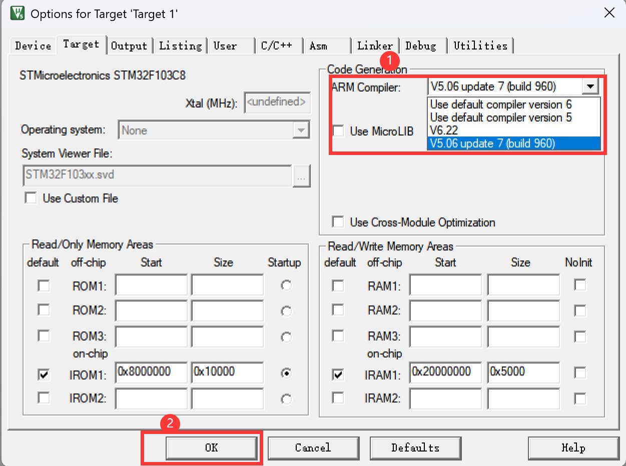 Keil5.41安装报错( Target ‘Target 1‘ uses ARM-Compiler ‘Default Compiler Version 5‘ which) +ARM编译器5. ...