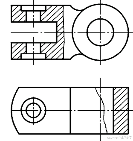 CAXA实体设计2025工程图：局部剖视图_caxa局部剖视图做法-CSDN博客