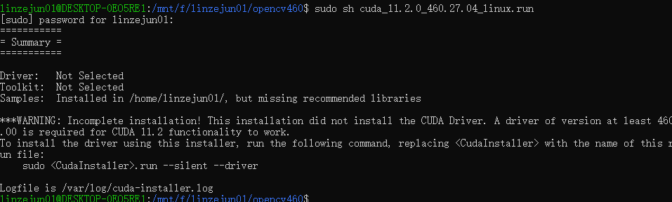 在wsl安装cuda、cudnn、以及gpu版本的opencv_wsl cudnn 安装-CSDN博客
