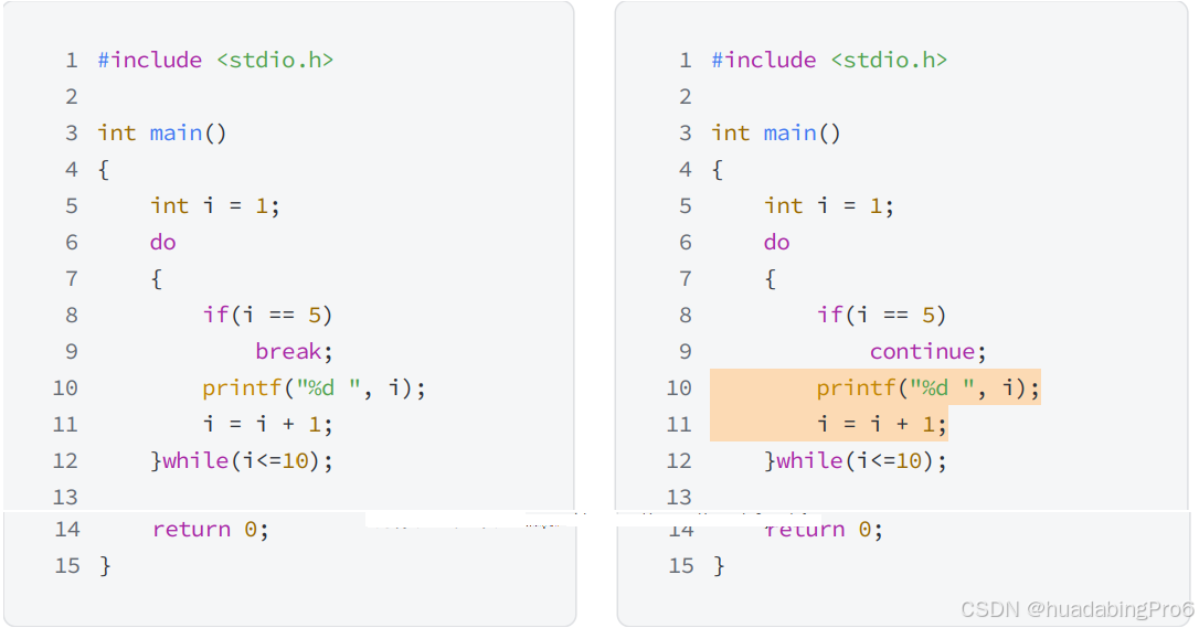 C语言循环语句中的break和continue_c语言 break-CSDN博客