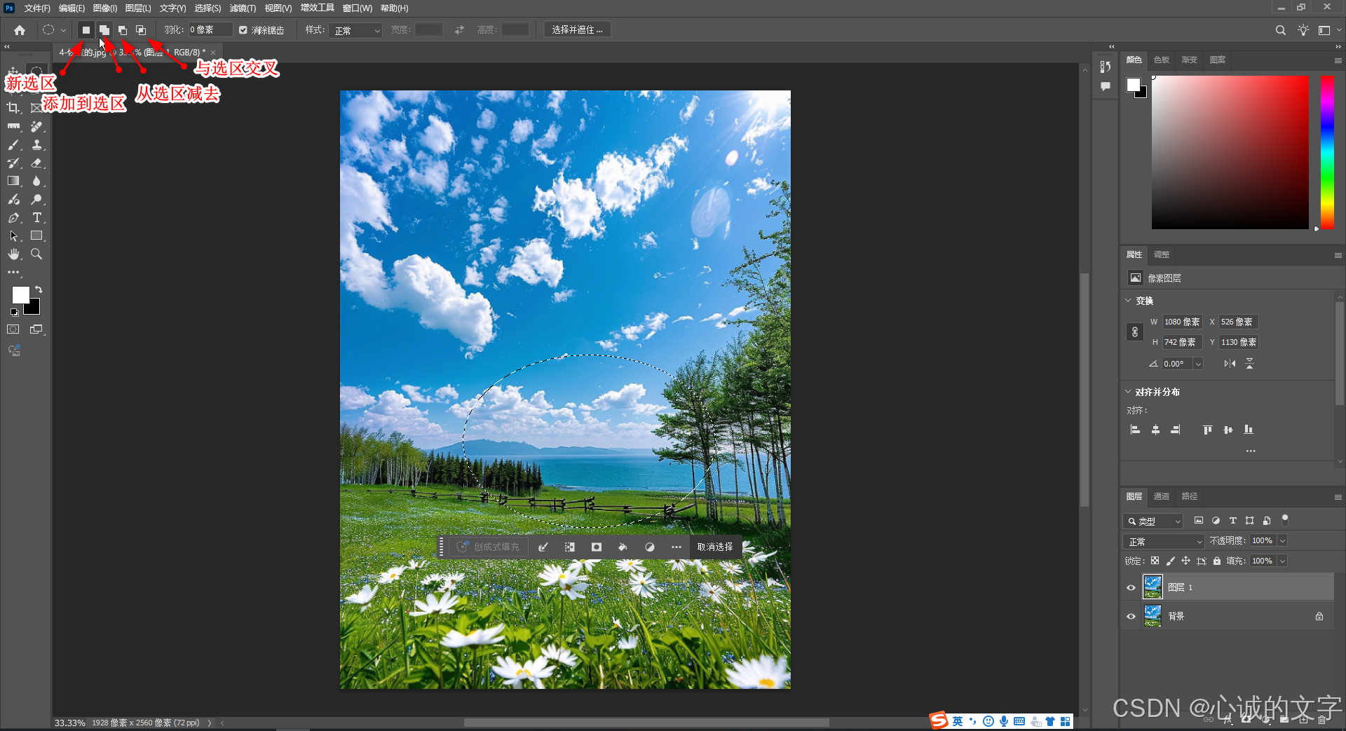 Photoshop选区布尔运算：Shift、Alt键的妙用-CSDN博客