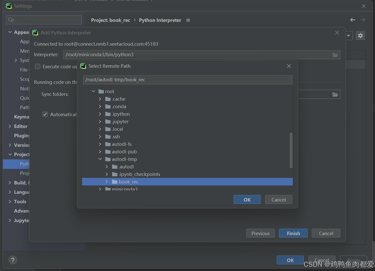 Pycharm与autoDL相连，并运行项目_autodl怎么跑pycharm上的项目-CSDN博客