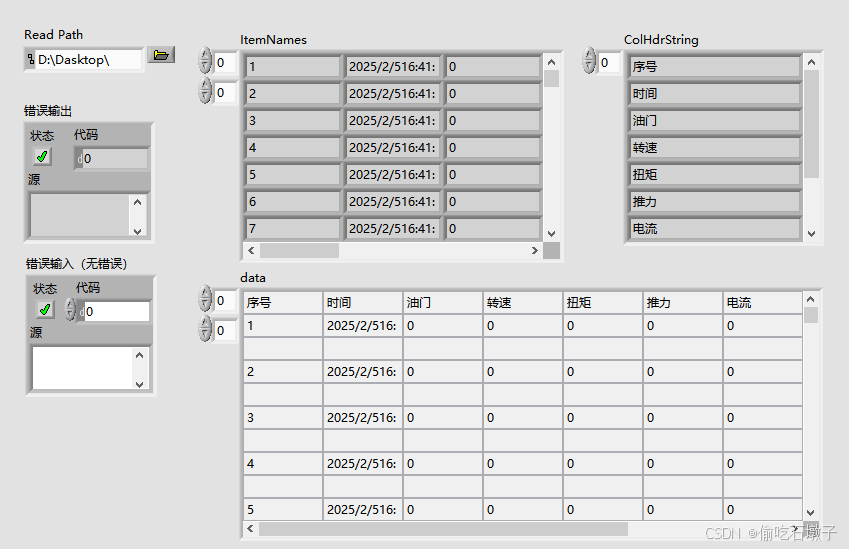 Labview读取excel文件 Csdn博客 5481