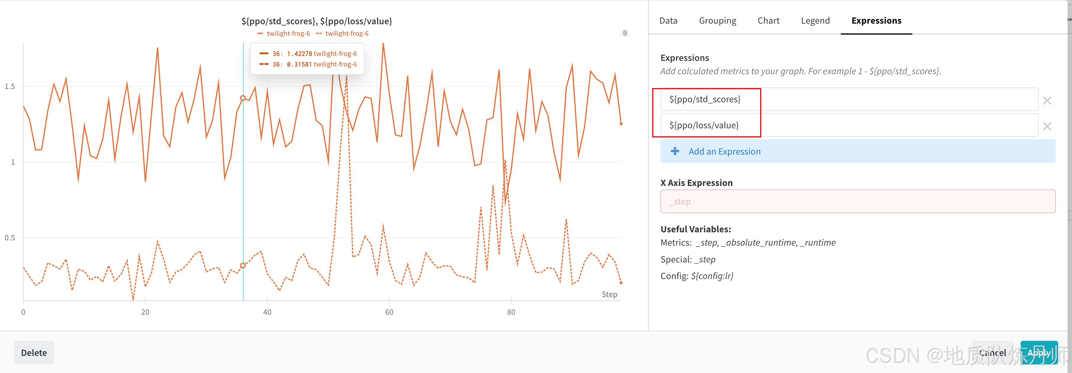 wandb修改图例，合并曲线_如何更改wandb云端所得训练曲线的坐标轴名称-CSDN博客
