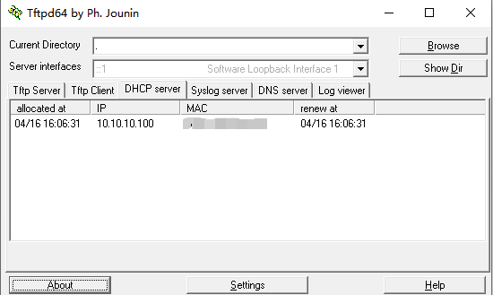 tftp64小程序实用功能1：设置PC网卡为DHCP服务器_tftpd64 dhcp-CSDN博客