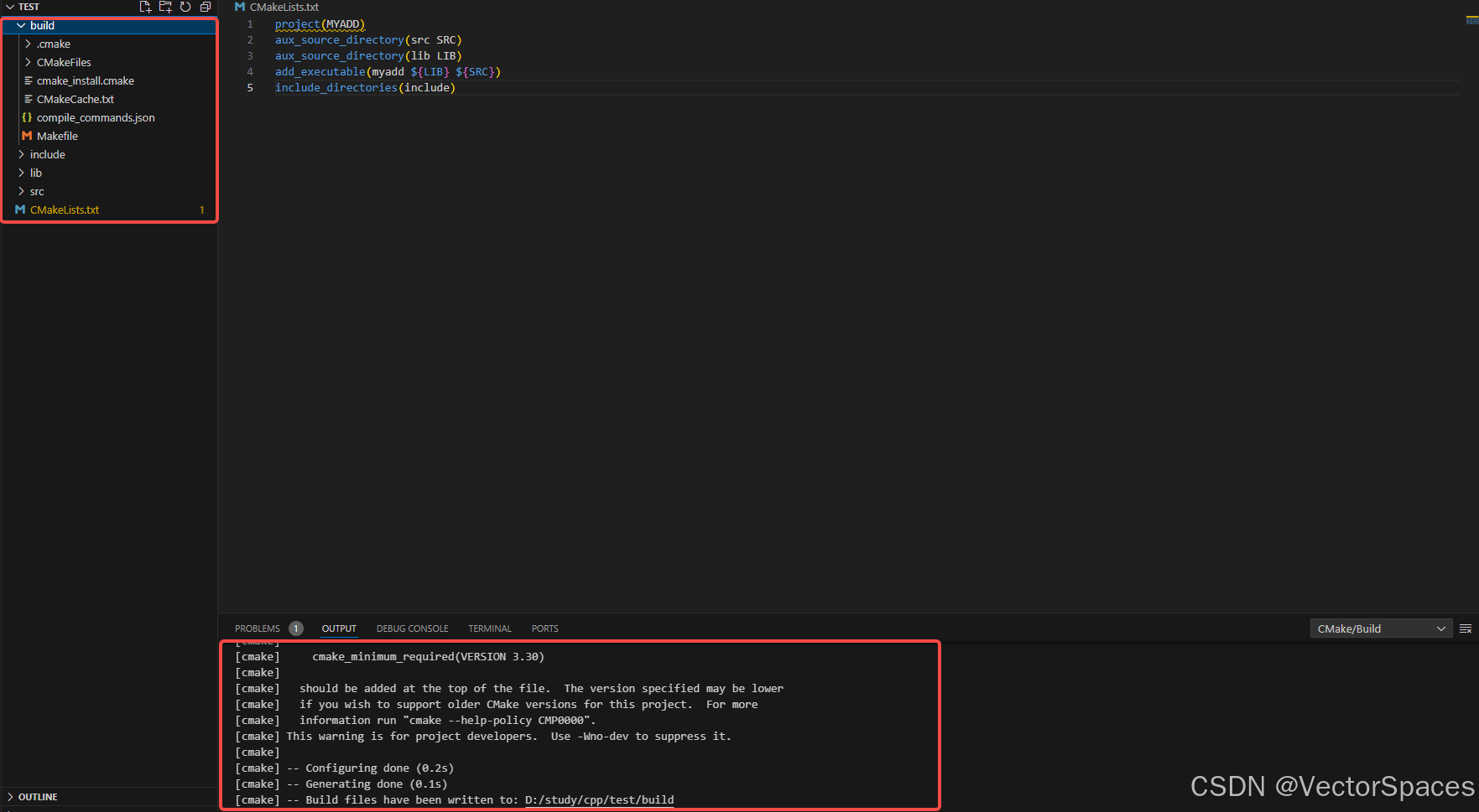 基于cmake与vscode对多文件c++项目进行编译与调试_windows下vscode中 cmake运行c++-CSDN博客