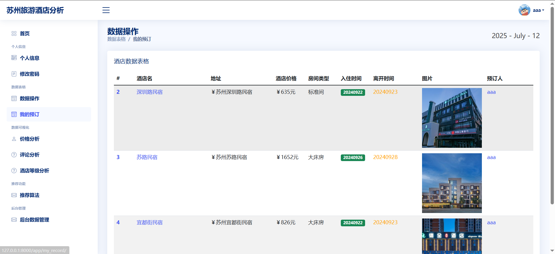 基于python django的苏州旅游酒店预订推荐可视化分析系统【108】-CSDN博客