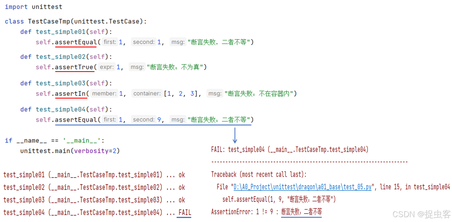 Unittest 10 测试断言python Unittest 判断是否触发断言 Csdn博客
