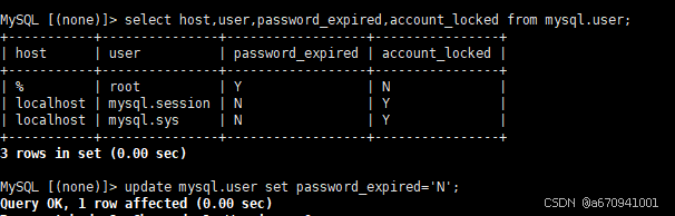 ERROR 1862 (HY000): Your password has expired._error 1862 (hy000): your password has expired. to ...