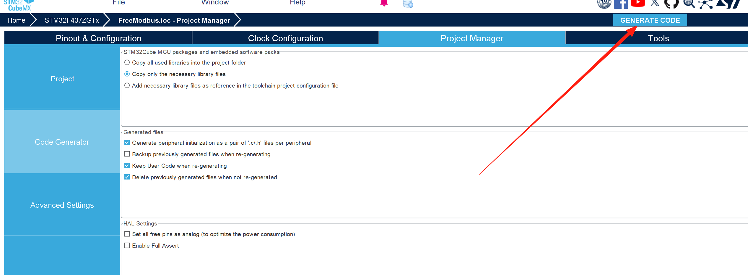 STM32F407配合Cubmx移植FreeModbusRTU协议栈详细过程（只讲操作，手把手操作）_sstm32f407 modbus-CSDN博客