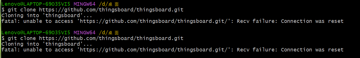 【git报错解决]fatal: unable to access ‘https://github.com/xxx.git/‘：Recv failure: Connection was ...