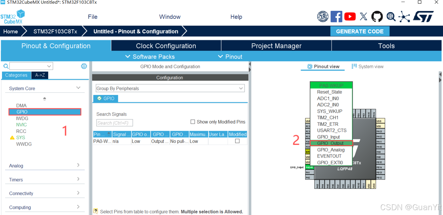 基于HAL库的stm32f103c8t6 串口通信实验_stm32f103c8t6 hal库教程-CSDN博客