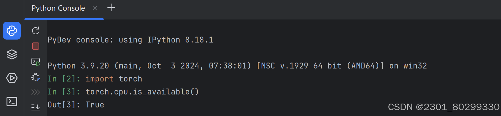 Pycharm2024新版中Pytorch环境配置（无英伟达显卡所以是集显CPU版教程）_新版pycharm配置pytorch-CSDN博客