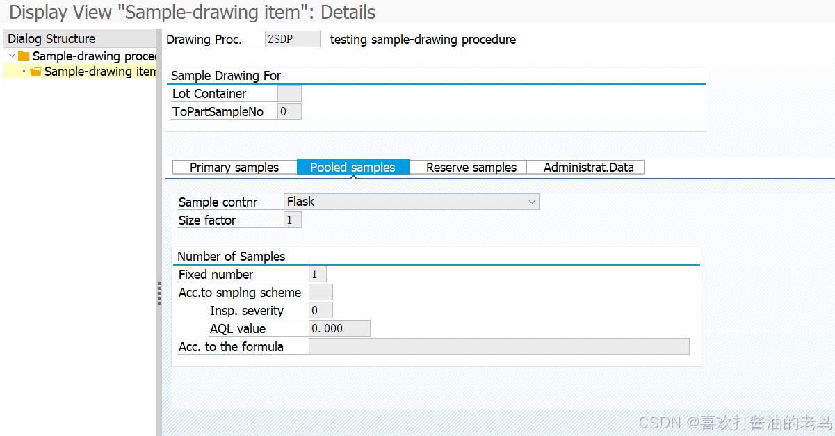 SAP QM Sample-drawing Procedure的使用_sap sample procedure-CSDN博客