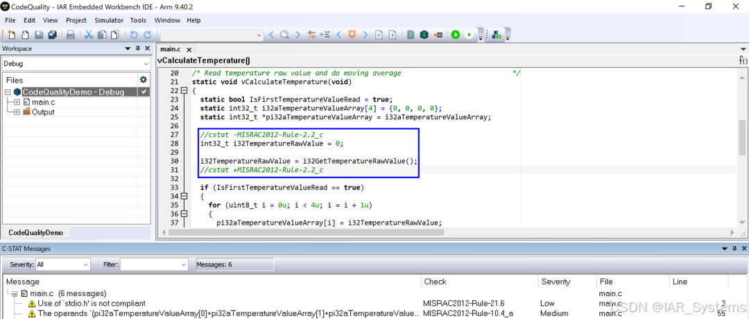 如何对相关代码屏蔽C-STAT对应的规则检查_iar c-stat-CSDN博客