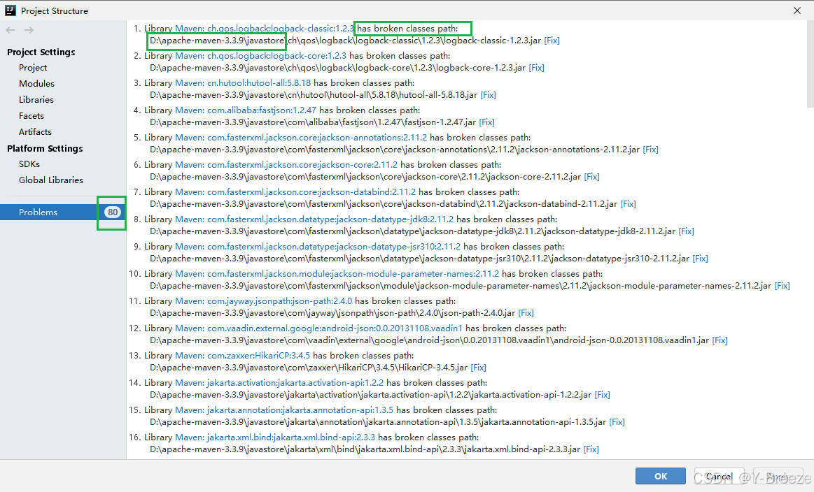 maven配置已经更换，但找不到jar包，Library Maven XXXX has broken classes path_library 'maven:org ...