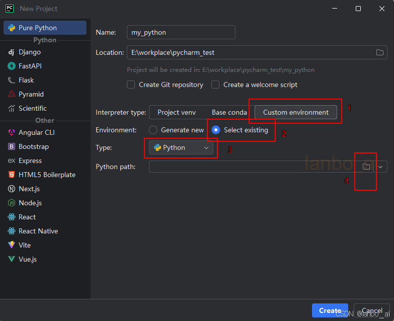超详细的pycharm+anaconda搭建python虚拟环境（无需单独下载安装python）_pycharm anaconda环境搭建-CSDN博客