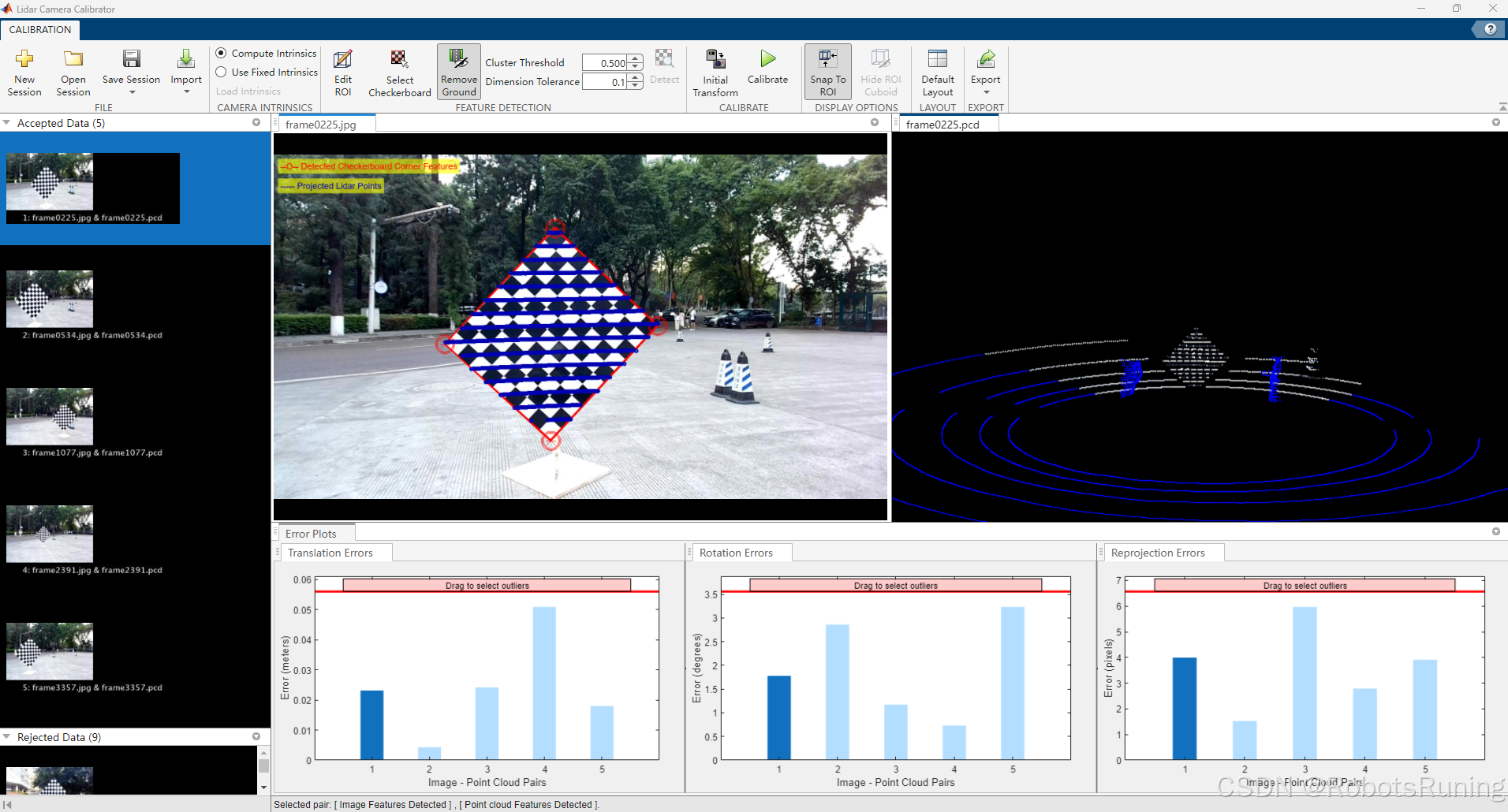 使用MATLAB 2022 中的Lidar Camera Calibrator 实现16线LiDAR 与相机的联合标定_matlab lidar camera calibrator-CSDN博客