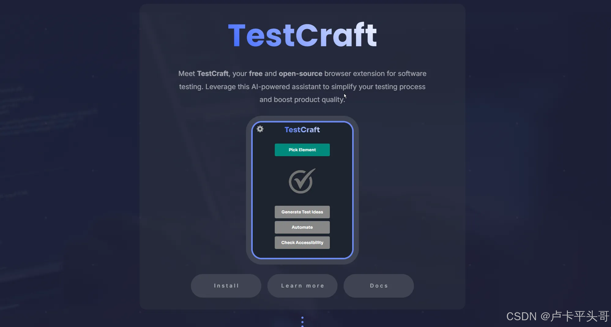 震惊！推荐AI驱动的自动化测试神器：TestCraft_testcraft下载-CSDN博客
