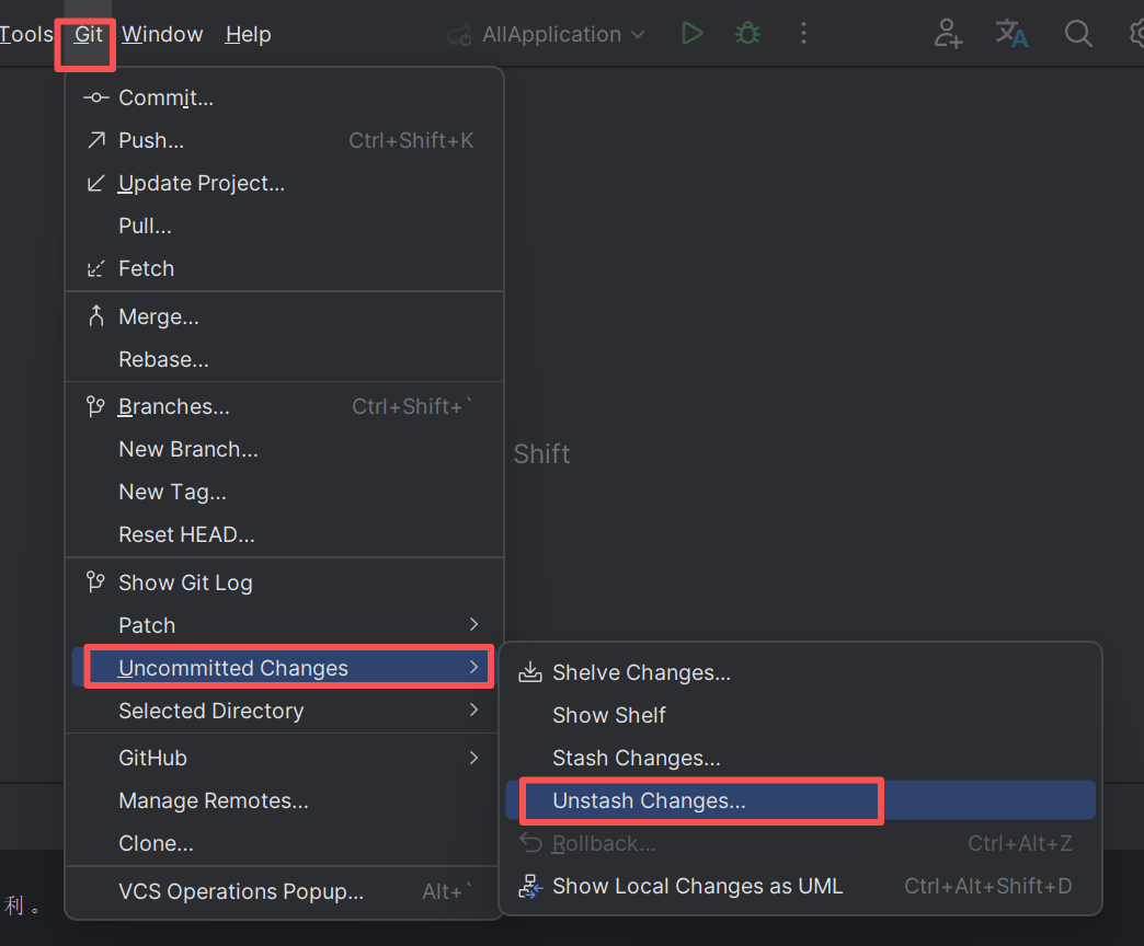 IDEA中如何实现 git stash 命令的可视化操作？_idea git stash-CSDN博客